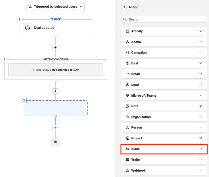 Automations: Slack notifications - Knowledge Base | Pipedrive